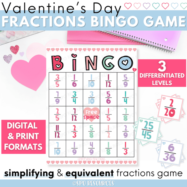 Valentine’s Day Math Games for Upper Elementary – 3 Easy February ...